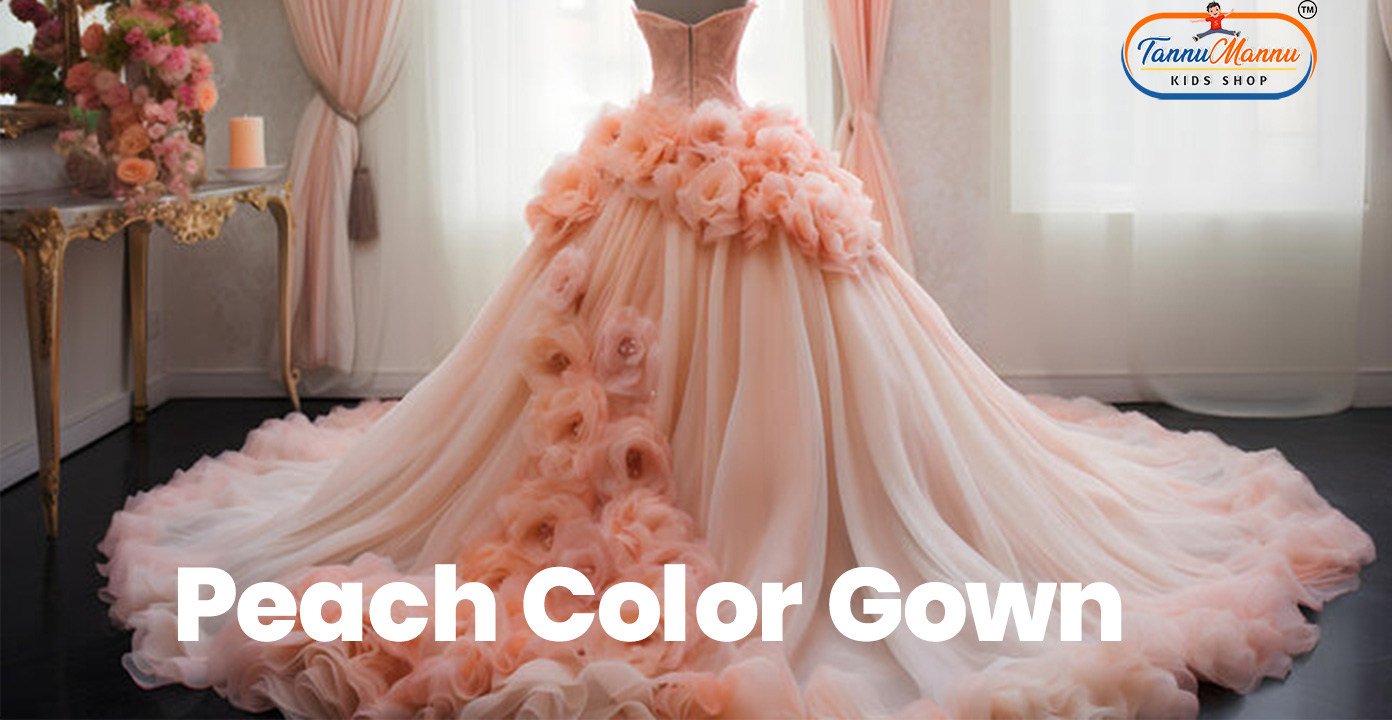 Onion and Peach Color Gown – Best Girls Party Gowns